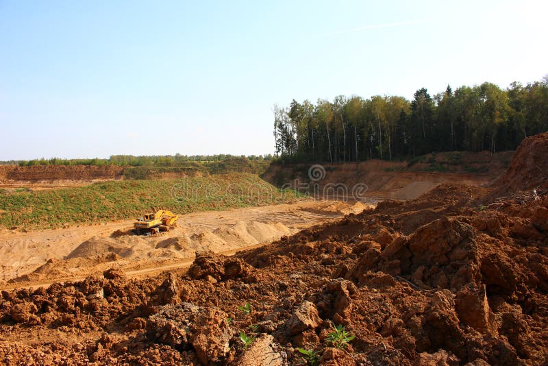 Top View of the Open Sand Pit Stock Image - Image of construction ...