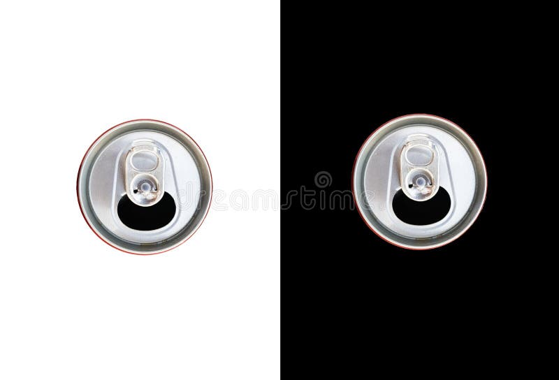 Top View of an Open Silver Can. Stock Photo - Image of view, open ...