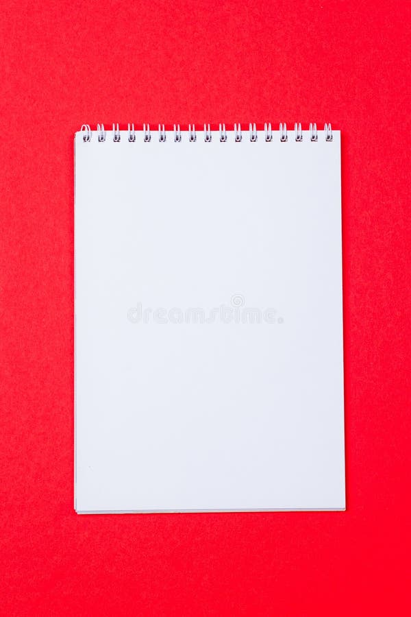 Top View of Open Spiral Blank Notebook Stock Photo - Image of closeup ...