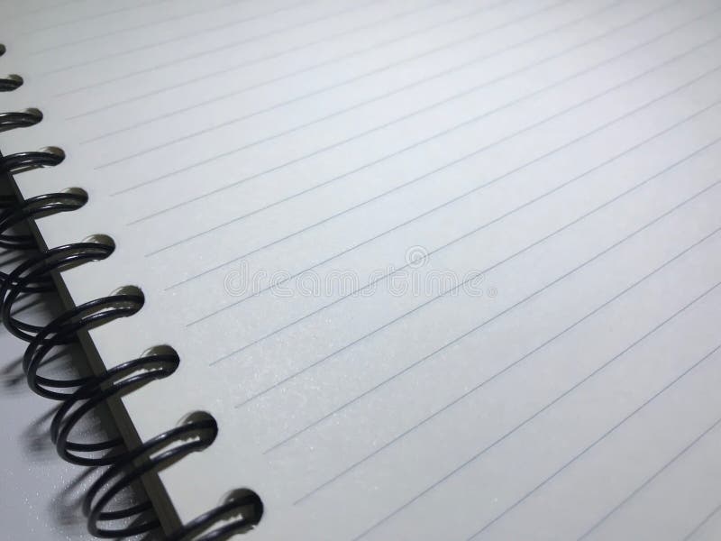 Top View of Open Spiral Blank Notebook Stock Image - Image of school ...