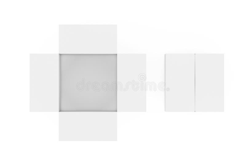 Empty Opened Cardboard Box Top View. 3d Rendering Stock Image - Image ...