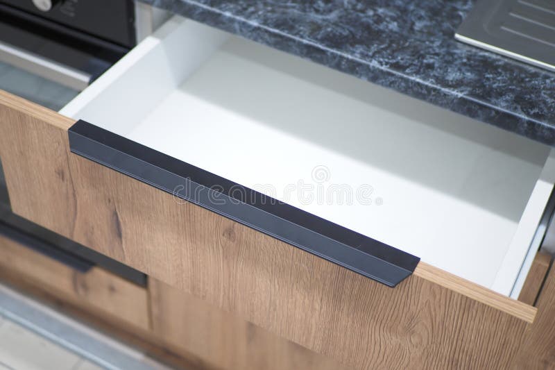 Top View of a Opened Empty Drawer Stock Image - Image of indoors, desk ...