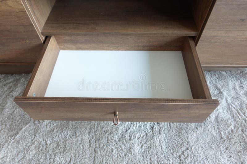 Top View of a Opened Empty Drawer Stock Photo - Image of paranormal ...