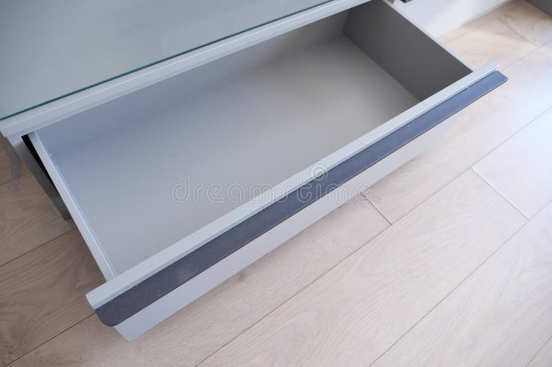 Top View of a Opened Empty Drawer Stock Image - Image of room, cabinet ...