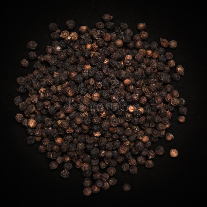 Top View of Organic Black Pepper. Stock Image - Image of black ...