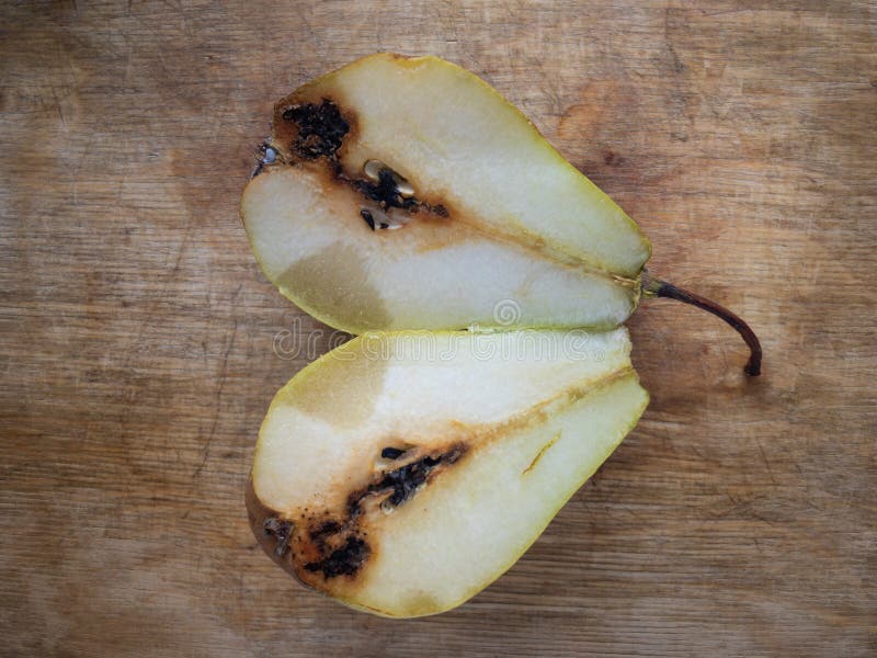 Top View on Organic Pear Cut Asunder Stock Image - Image of vegan ...
