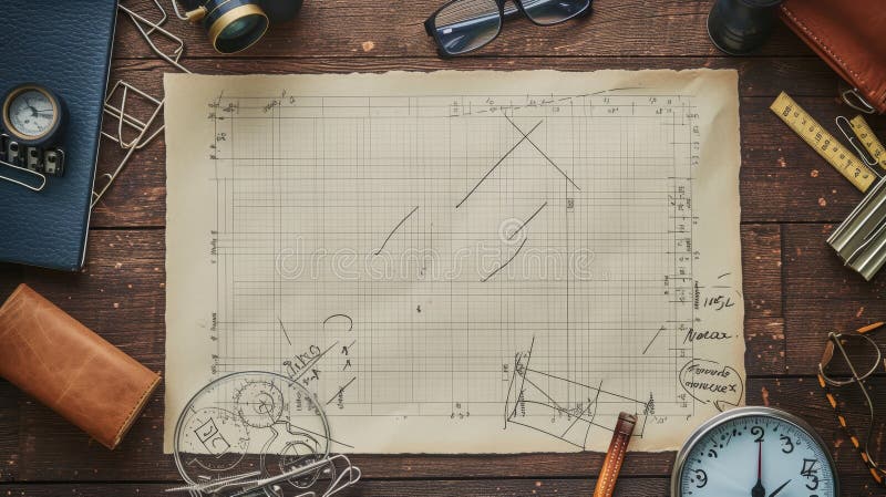 Top View of an Organized Desk Featuring School Supplies, Study Learning ...