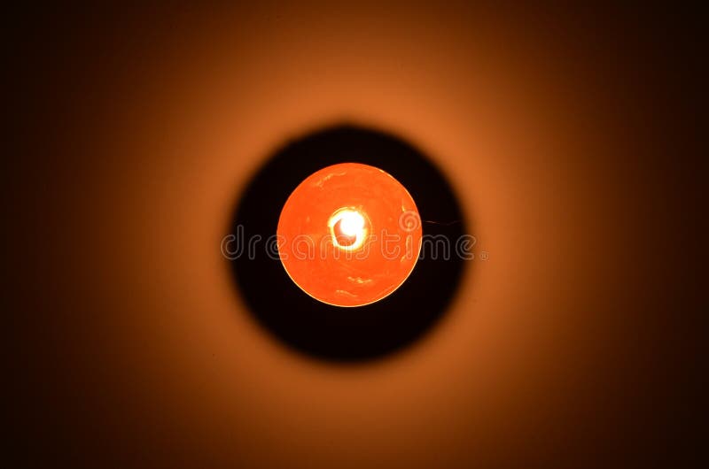 Top View Over Red Candle Light with Black Shadow Stock Image - Image of ...