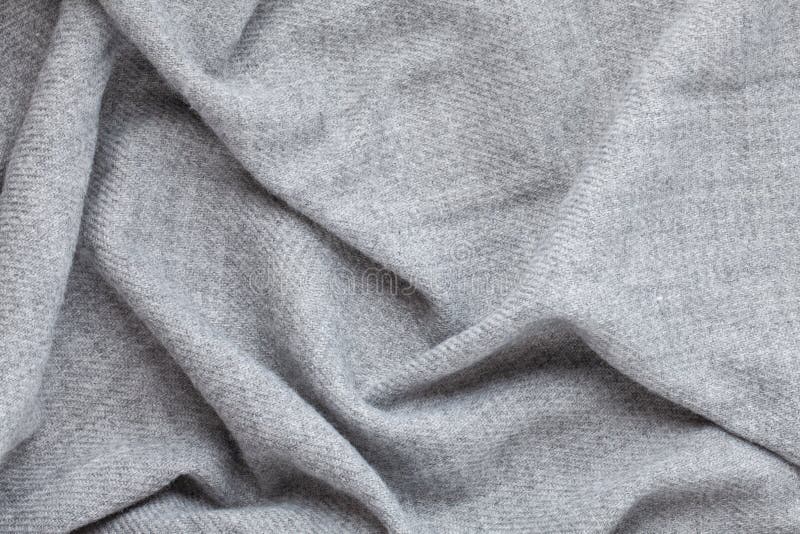 Top View Over Soft Woolen Grey Textil Texture Stock Photo - Image of ...