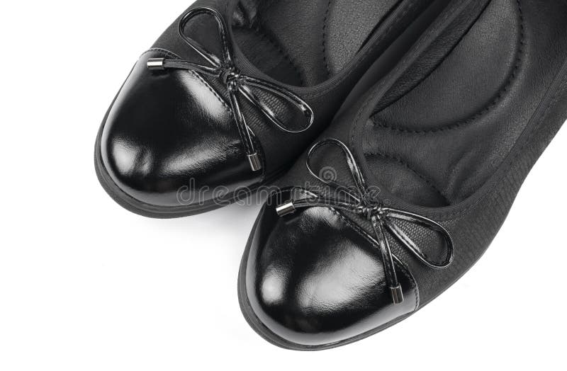 Top View of Pair Elegant Black Women Shoes Stock Image - Image of ...