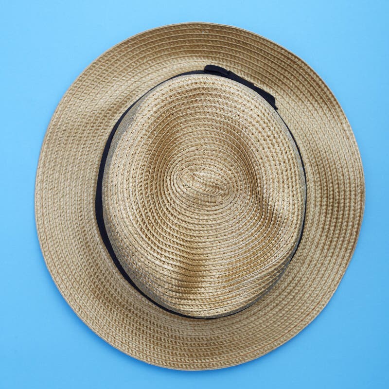 Top View Panama Hat on White Background Stock Image - Image of white ...