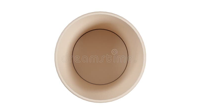 Top View of Paper Coffee Cups Mockup, Clipping Path, 3d Render Stock ...