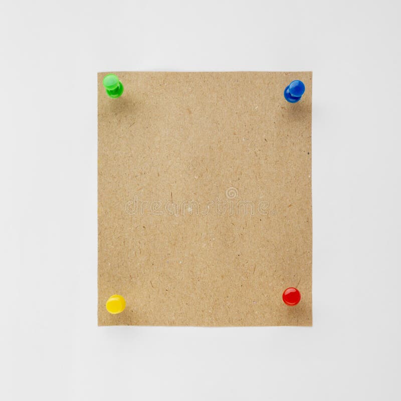 Top View Paper with Pins. High Quality Photo Stock Illustration ...
