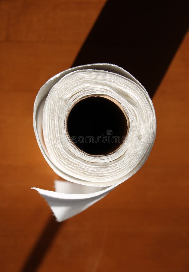 A Top View of a Paper Towel Roll Stock Photo - Image of towel, common ...