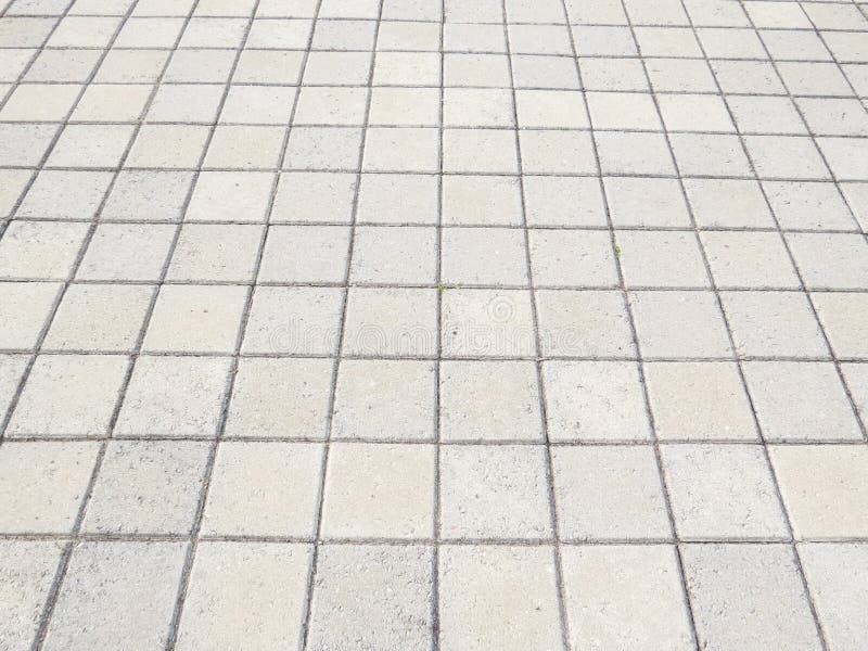 View of Concrete Block Floor in Perspective. Stock Image - Image of ...