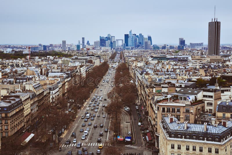 Top view of Paris stock image. Image of house, people - 212147971