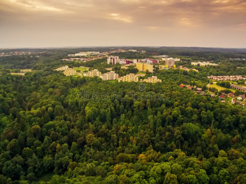 Top View of Parks in Vilnius Lithuania Stock Photo - Image of landscape ...