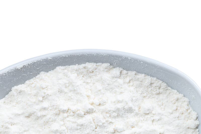 Top View of Part of Round Bowl with Wheat Flour Stock Image - Image of ...