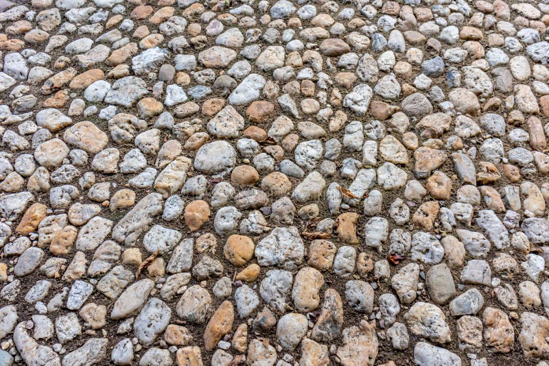 Top View of a Path Made with Small Stones and Sand Stock Image - Image ...