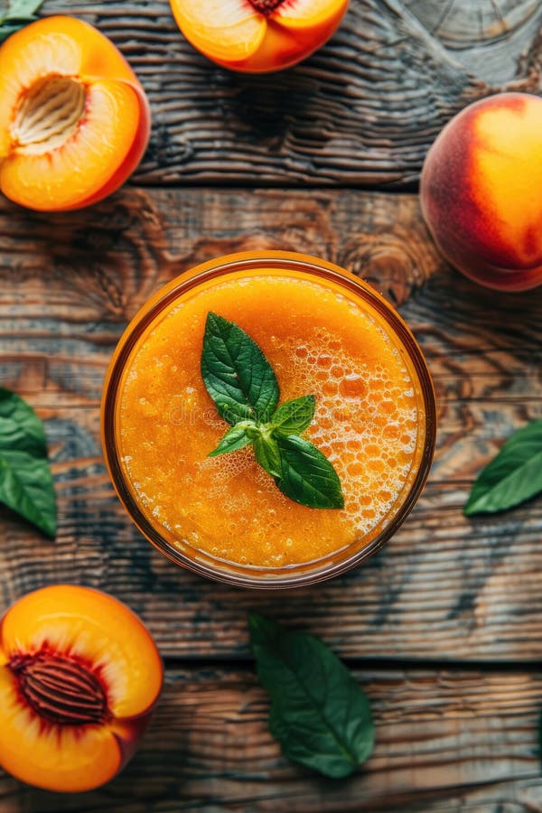 Top View of Peach Puree. Selective Focus Stock Illustration ...