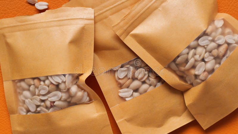 Top View of Peanuts in a Packet on Table Stock Footage - Video of ...