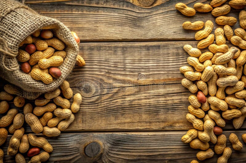 Top View of Peanuts on a Plain Backdrop Stock Illustration ...