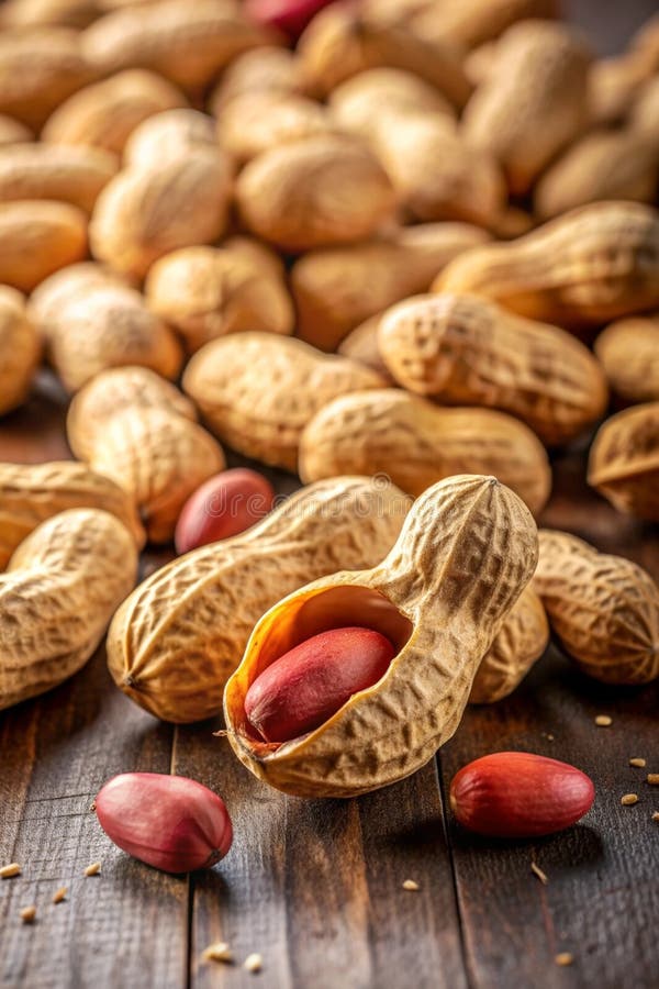 Top View of Peanuts on a Plain Backdrop Stock Illustration ...