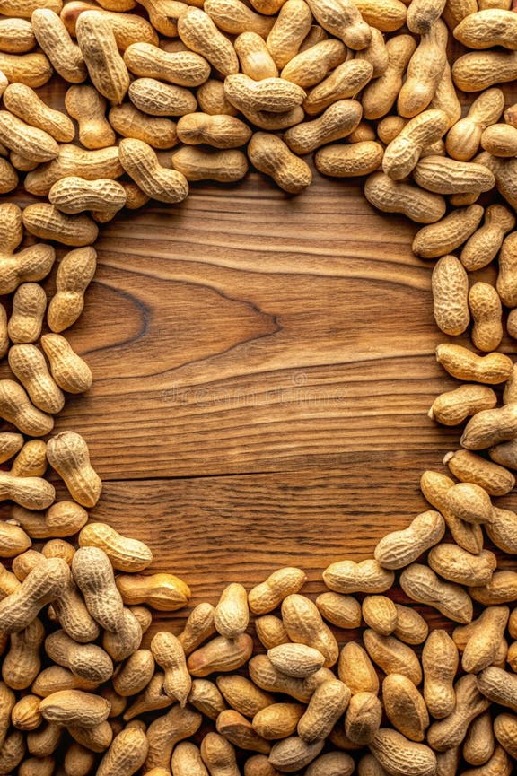 Top View of Peanuts on a Plain Backdrop Stock Illustration ...