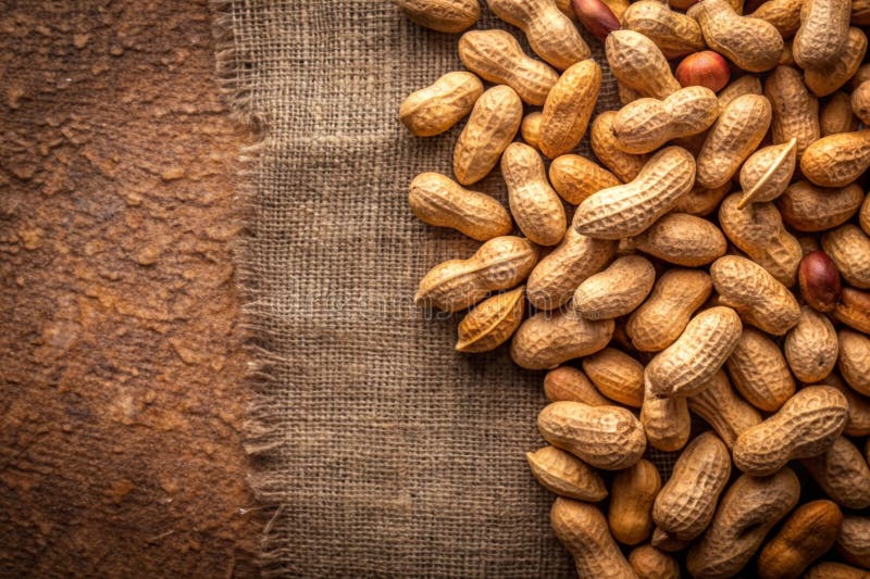 Top View of Peanuts on a Plain Backdrop Stock Illustration ...