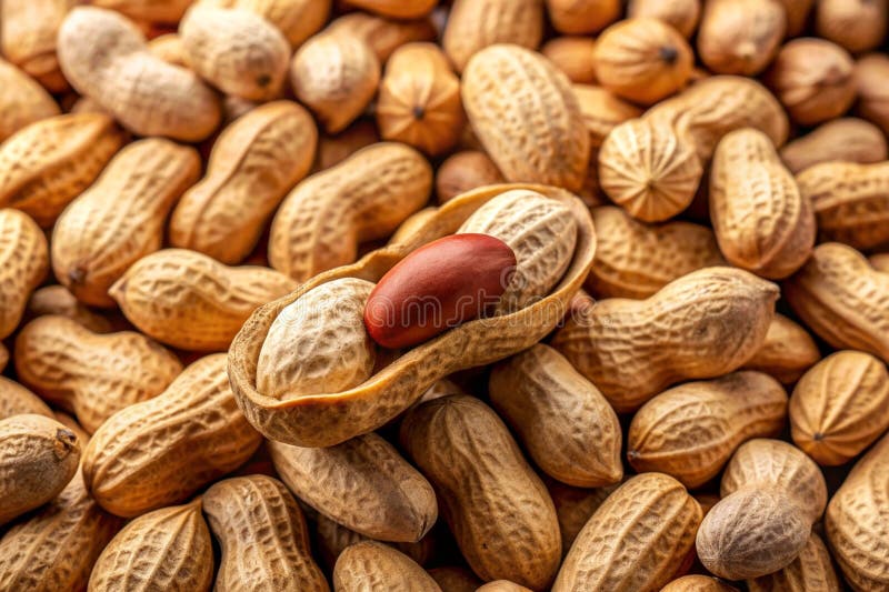 Top View of Peanuts on a Plain Backdrop Stock Illustration ...