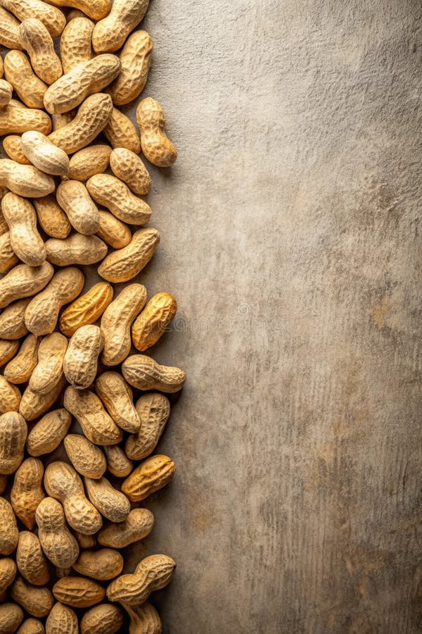 Top View of Peanuts on a Plain Backdrop Stock Illustration ...