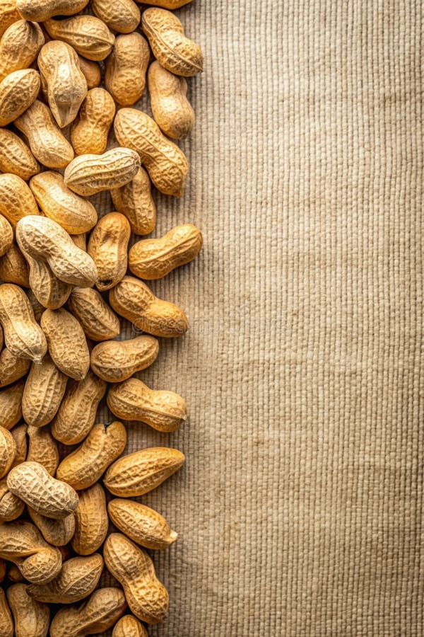 Top View of Peanuts on a Plain Backdrop Stock Illustration ...