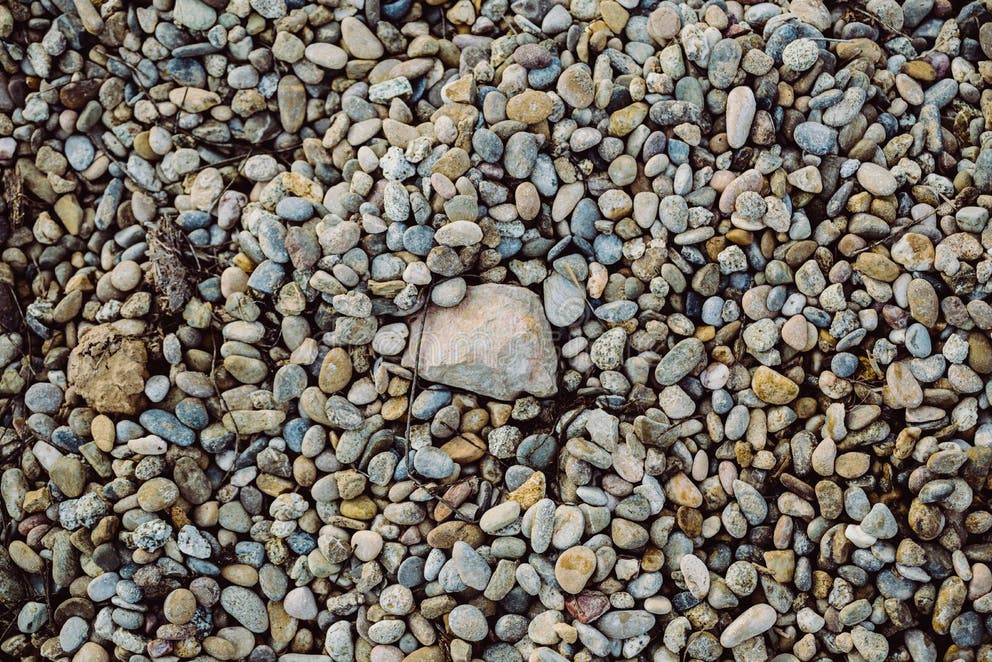 Top View of Pebbles on the Ground Stock Image - Image of closeup ...