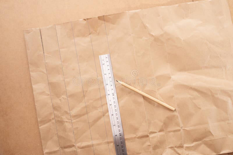 Top View of Pencil and Ruler Stock Image - Image of step, accessories ...
