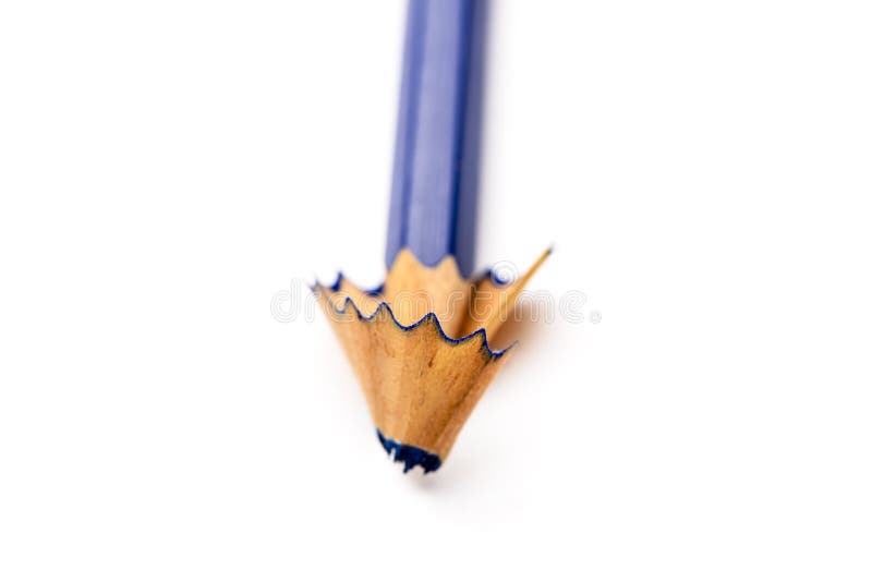 A Top View of a Pencil on White Background Stock Image - Image of ...
