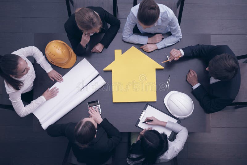 Construction Business Meeting Stock Image - Image of consultation ...