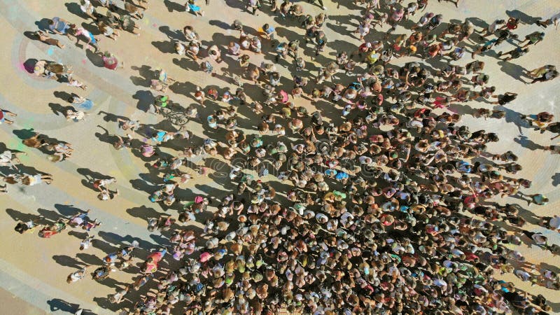 Aerial. People crowd. stock image. Image of folk, multitude - 134933949