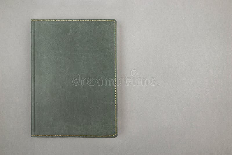 Top View Photo of Gray Notebook on Gray Background Stock Image - Image ...