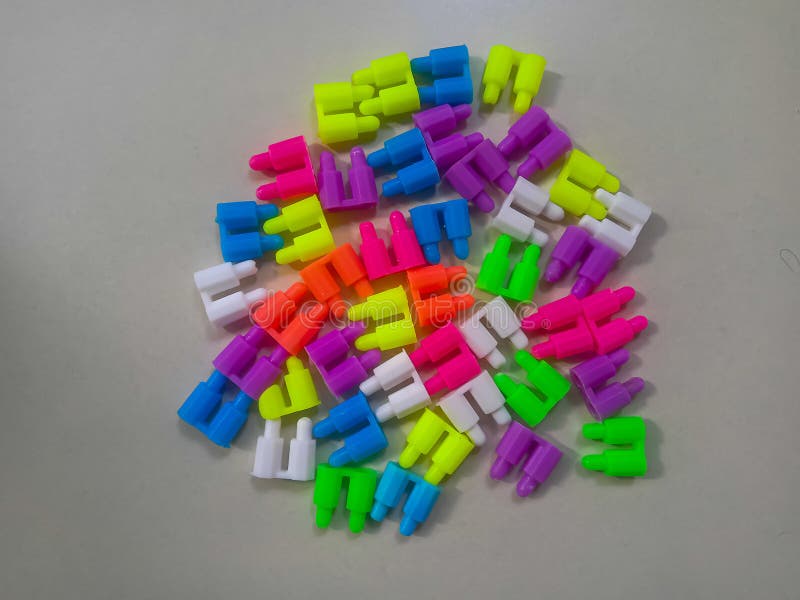 Top View Photo of Mini Lego with Gray Background Editorial Photo ...