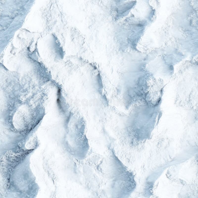 Top View Photo of Snow with Delicate Ice Crystal Patterns, Seamless ...