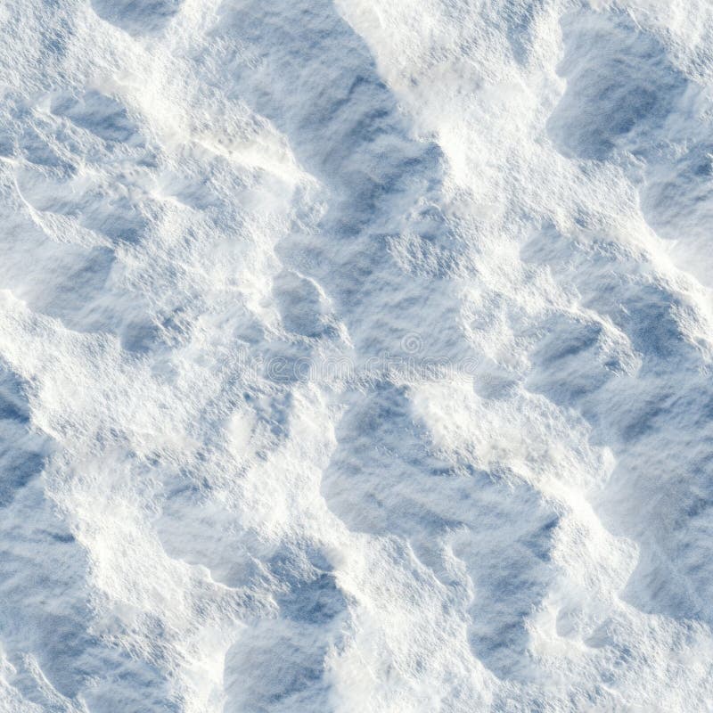 Top View Photo of Snow with Subtle Indentations, Seamless Texture Stock ...
