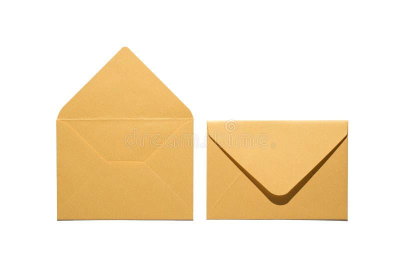 Top View Photo of Two Open and Closed Pastel Yellow Envelopes on ...