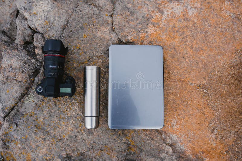 Top View of Photographer Work Station, Work Space Concept with Digital ...