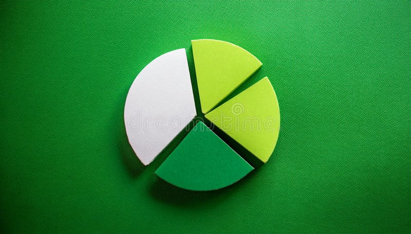 Top View Pie Chart with 5 Segments, Perfect for Visual Data ...