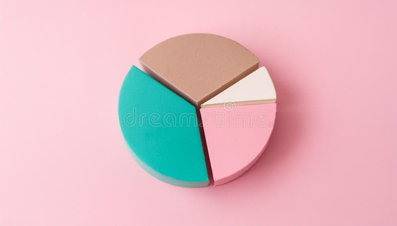 Top View Pie Chart with 5 Segments, Perfect for Visual Data ...