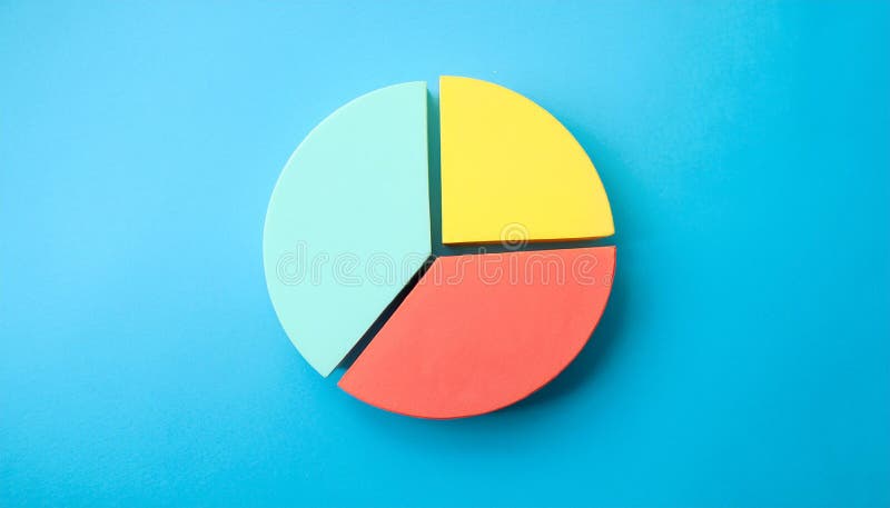 Top View Pie Chart with 5 Segments, Perfect for Visual Data ...