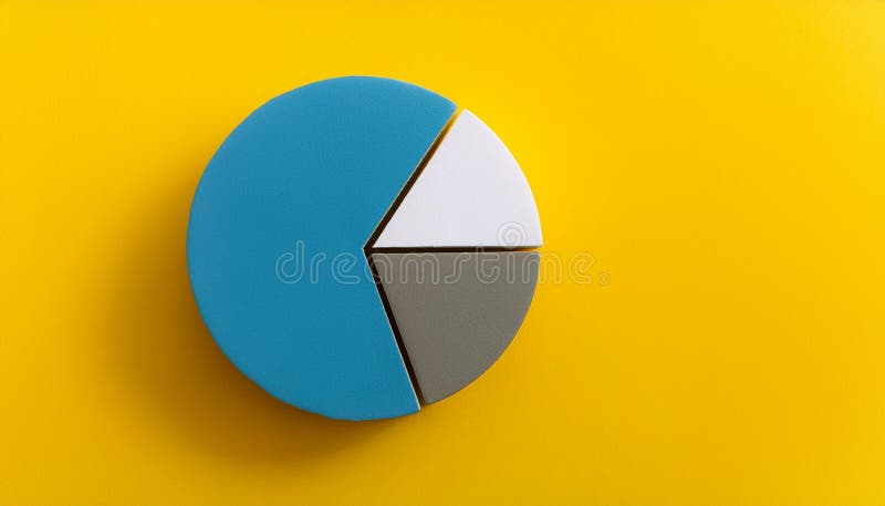Top View Pie Chart with 5 Segments, Perfect for Visual Data ...