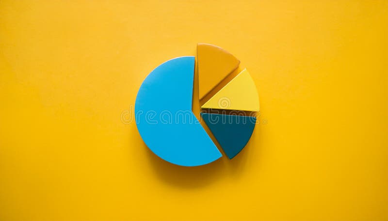 Top View Pie Chart with 5 Segments, Perfect for Visual Data ...