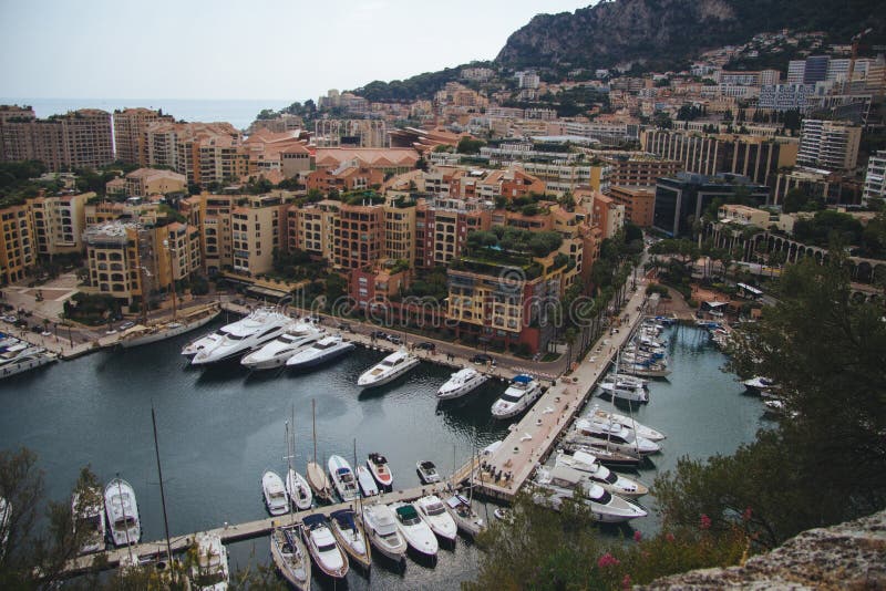 Top View of the Pier in the Principality of Monaco Stock Image - Image ...