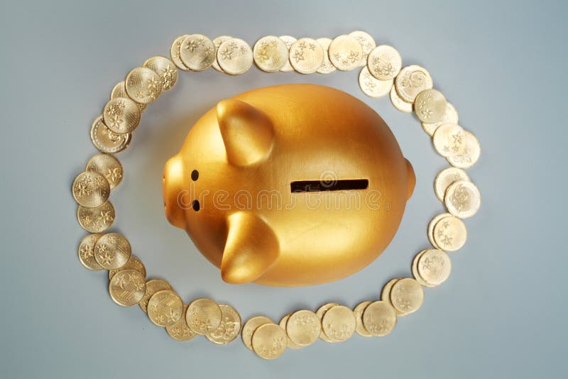 Top view of piggy bank stock image. Image of close, view - 25114053